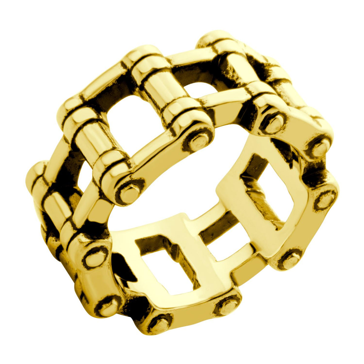 Mens Biker Chain Link Stainless Steel Ring | 9045736161503 | Monera ...