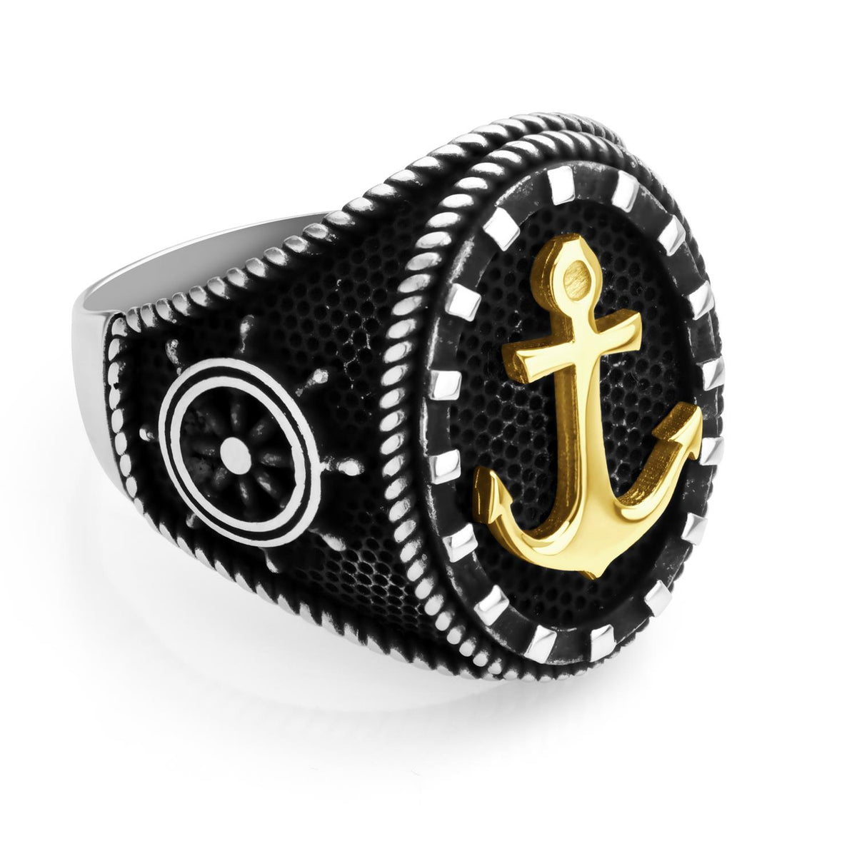 Silver 925 Anchor Men Ring | 7959300702431 | Monera-Design Co., Ltd