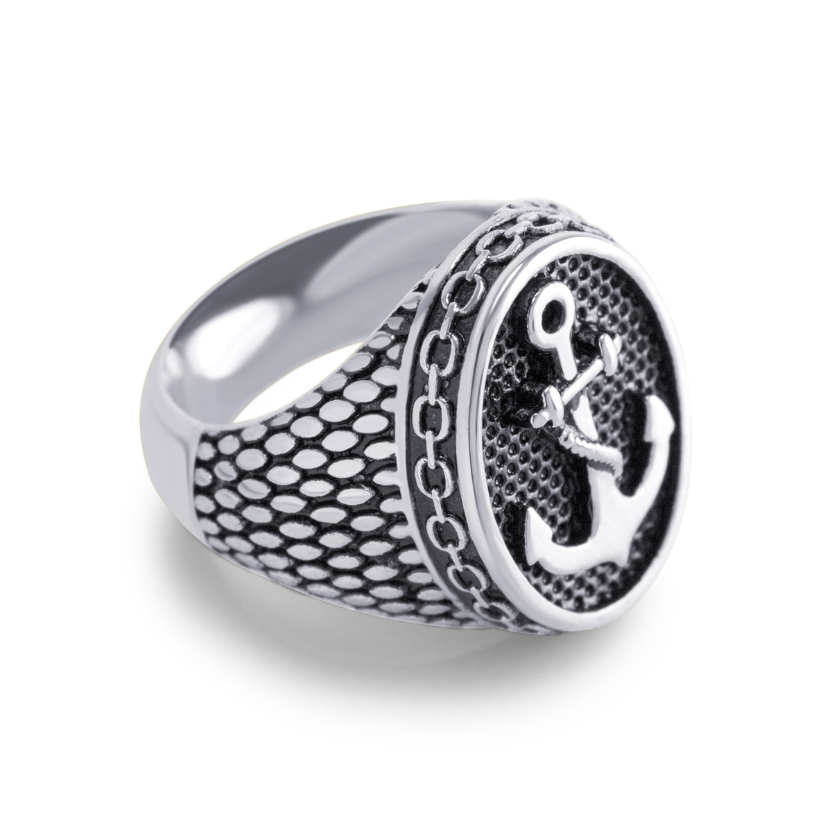 Vintage Signet Nautical Pirate Sailor Anchor Ring | 4563818446980 ...